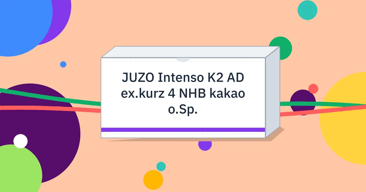 Symbolbild: Packung mit der Aufschrift JUZO Intenso K2 AD ex.kurz 4 NHB kakao o.Sp. (PZN 18622400) – Verfügbarkeit und Bezug in Apotheken in Frankfurt am Main