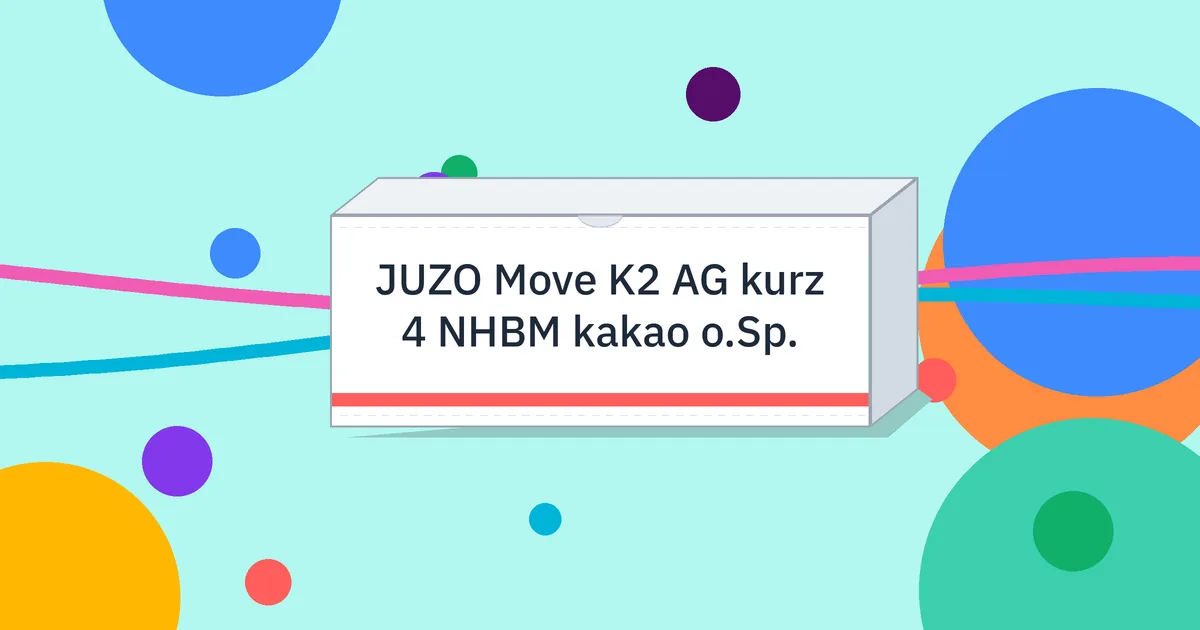 Symbolbild: Packung mit der Aufschrift JUZO Move K2 AG kurz 4 NHBM kakao o.Sp. (PZN 18560969) – Verfügbarkeit und Bezug in Apotheken in Frankfurt am Main