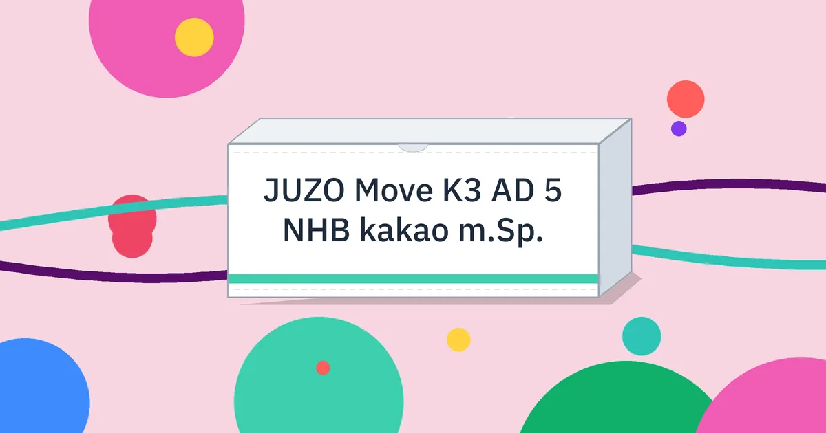 Symbolbild: Packung mit der Aufschrift JUZO Move K3 AD 5 NHB kakao m.Sp. (PZN 18570867) – Verfügbarkeit und Bezug in Apotheken in Frankfurt am Main