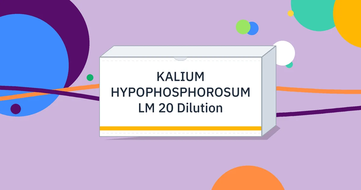 Symbolbild: Packung mit der Aufschrift KALIUM HYPOPHOSPHOROSUM LM 20 Dilution (PZN 12922058) – Verfügbarkeit und Bezug in Apotheken in Frankfurt am Main
