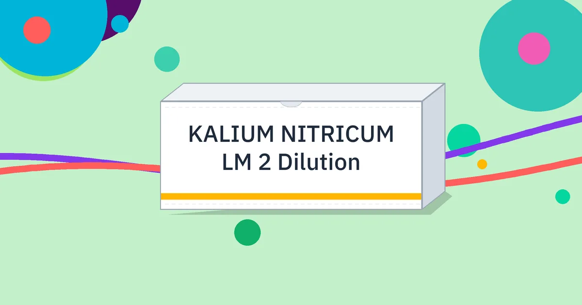 Symbolbild: Packung mit der Aufschrift KALIUM NITRICUM LM 2 Dilution (PZN 12923141) – Verfügbarkeit und Bezug in Apotheken in Frankfurt am Main