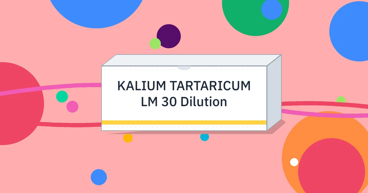 Symbolbild: Packung mit der Aufschrift KALIUM TARTARICUM LM 30 Dilution (PZN 12926955) – Verfügbarkeit und Bezug in Apotheken in Frankfurt am Main