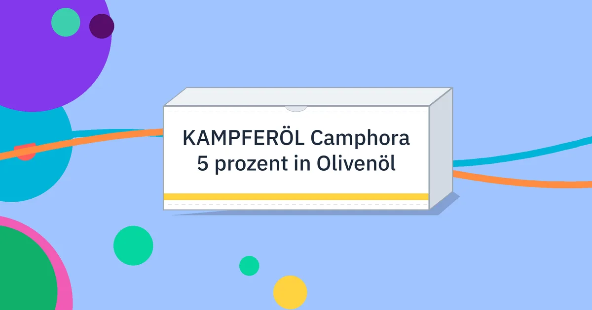 Symbolbild: Packung mit der Aufschrift KAMPFERÖL Camphora 5 prozent in Olivenöl (PZN 18432131) – Verfügbarkeit und Bezug in Apotheken in Frankfurt am Main