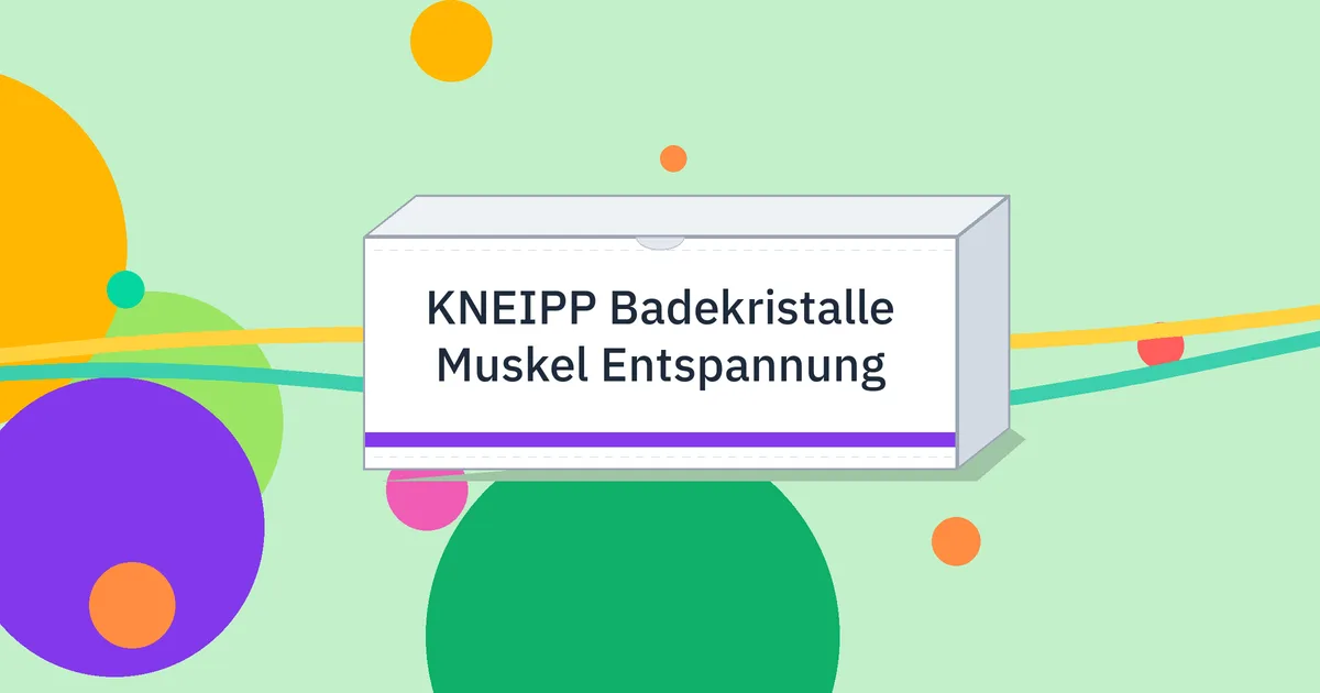 Symbolbild: Packung mit der Aufschrift KNEIPP Badekristalle Muskel Entspannung (PZN 17443084) – Verfügbarkeit und Bezug in Apotheken in Frankfurt am Main