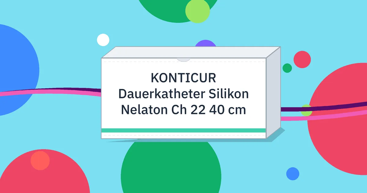 Symbolbild: Packung mit der Aufschrift KONTICUR Dauerkatheter Silikon Nelaton Ch 22 40 cm (PZN 12659514) – Verfügbarkeit und Bezug in Apotheken in Frankfurt am Main