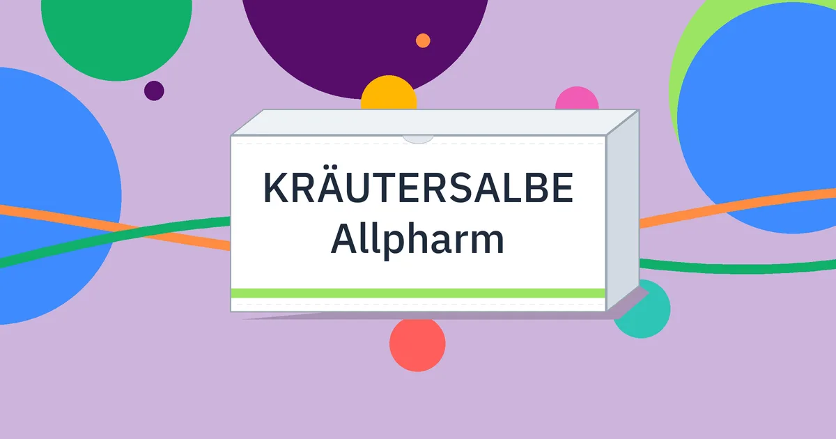 Symbolbild: Packung mit der Aufschrift KRÄUTERSALBE Allpharm (PZN 19666948) – Verfügbarkeit und Bezug in Apotheken in Frankfurt am Main