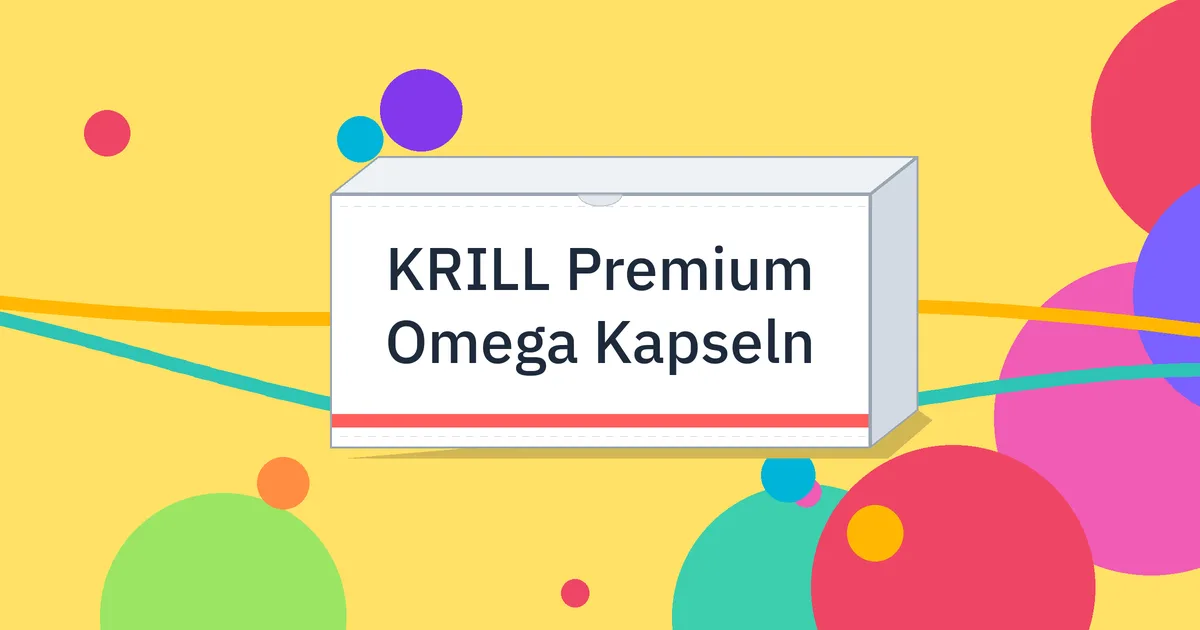 Symbolbild: Packung mit der Aufschrift KRILL Premium Omega Kapseln (PZN 12450441) – Verfügbarkeit und Bezug in Apotheken in Frankfurt am Main