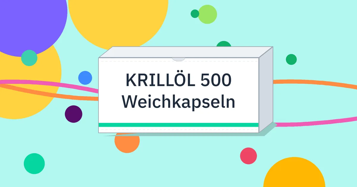 Symbolbild: Packung mit der Aufschrift KRILLÖL 500 Weichkapseln (PZN 16044270) – Verfügbarkeit und Bezug in Apotheken in Frankfurt am Main