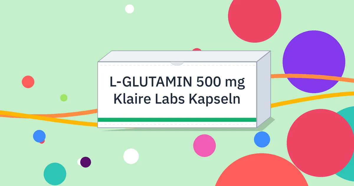 Symbolbild: Packung mit der Aufschrift L-GLUTAMIN 500 mg Klaire Labs Kapseln (PZN 17283835) – Verfügbarkeit und Bezug in Apotheken in Frankfurt am Main
