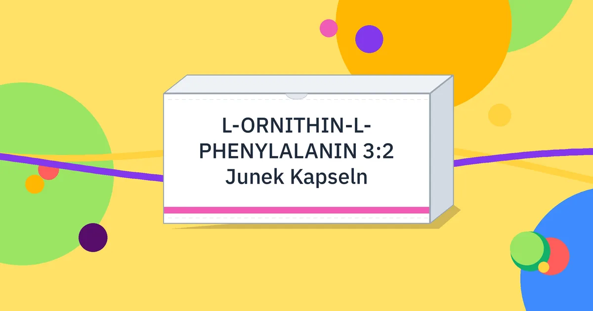 Symbolbild: Packung mit der Aufschrift L-ORNITHIN-L-PHENYLALANIN 3:2 Junek Kapseln (PZN 00983801) – Verfügbarkeit und Bezug in Apotheken in Frankfurt am Main