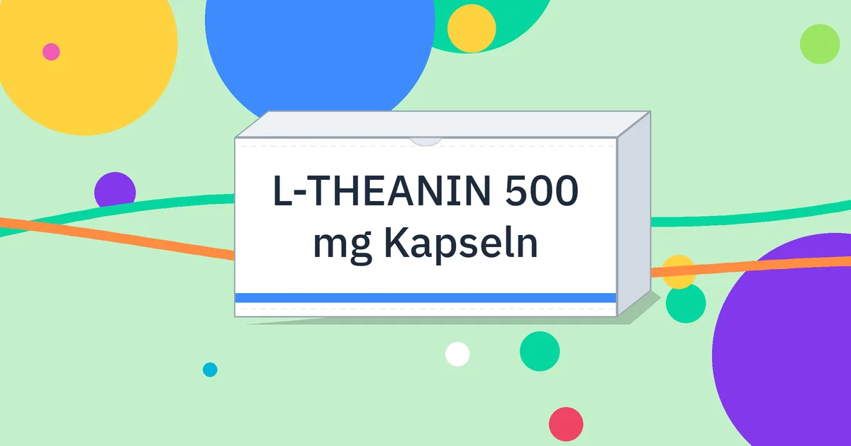 Symbolbild: Packung mit der Aufschrift L-THEANIN 500 mg Kapseln (PZN 07757806) – Verfügbarkeit und Bezug in Apotheken in Frankfurt am Main