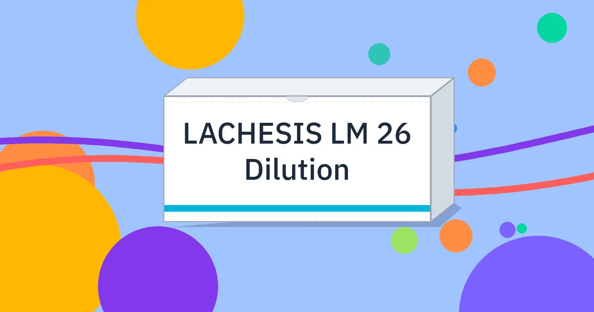 Symbolbild: Packung mit der Aufschrift LACHESIS LM 26 Dilution (PZN 12929480) – Verfügbarkeit und Bezug in Apotheken in Frankfurt am Main
