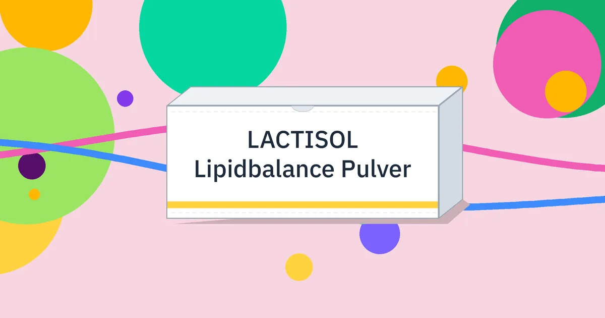 Symbolbild: Packung mit der Aufschrift LACTISOL Lipidbalance Pulver (PZN 10193738) – Verfügbarkeit und Bezug in Apotheken in Frankfurt am Main