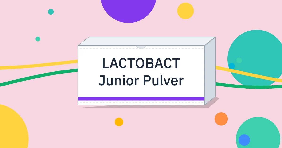 Symbolbild: Packung mit der Aufschrift LACTOBACT Junior Pulver (PZN 04652722) – Verfügbarkeit und Bezug in Apotheken in Frankfurt am Main