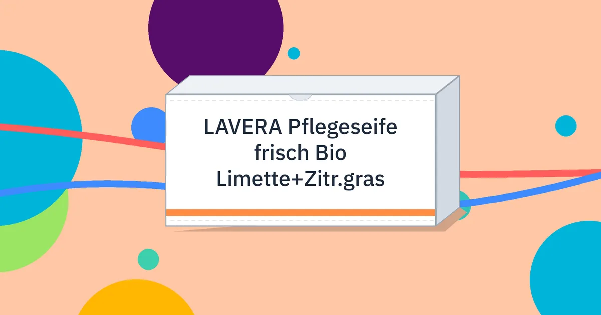 Symbolbild: Packung mit der Aufschrift LAVERA Pflegeseife frisch Bio Limette+Zitr.gras (PZN 16201373) – Verfügbarkeit und Bezug in Apotheken in Frankfurt am Main