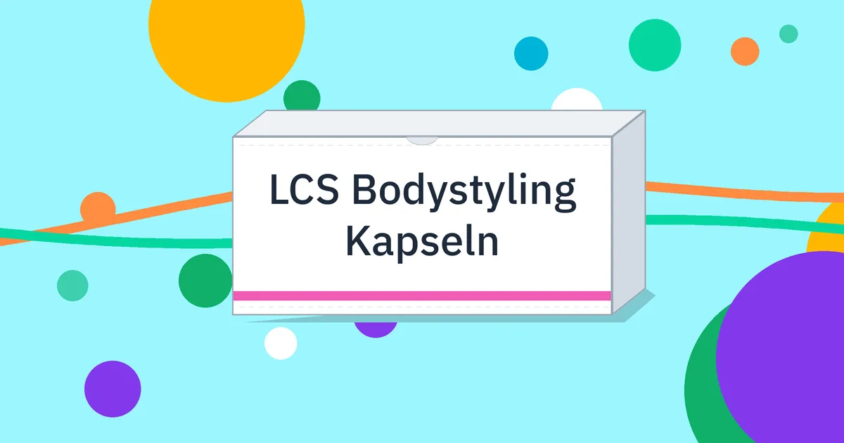 Symbolbild: Packung mit der Aufschrift LCS Bodystyling Kapseln (PZN 10965483) – Verfügbarkeit und Bezug in Apotheken in Frankfurt am Main