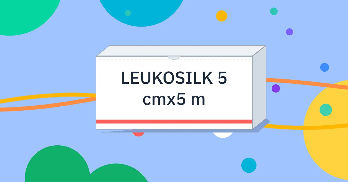 Symbolbild: Packung mit der Aufschrift LEUKOSILK 5 cmx5 m (PZN 16916244) – Verfügbarkeit und Bezug in Apotheken in Frankfurt am Main