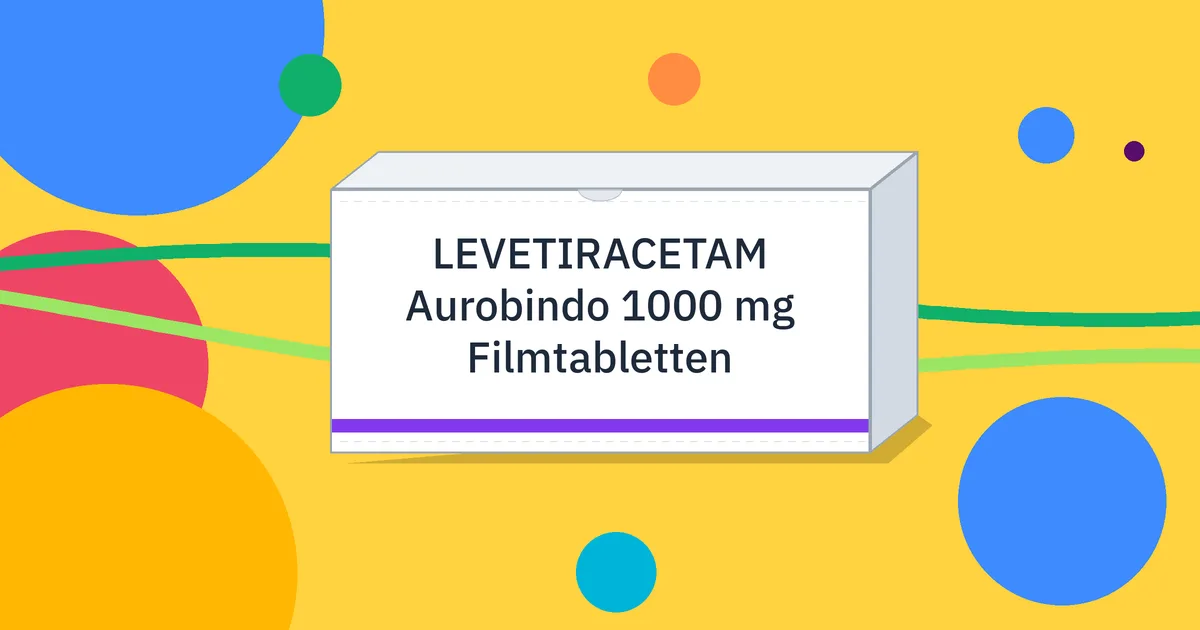 Symbolbild: Packung mit der Aufschrift LEVETIRACETAM Aurobindo 1000 mg Filmtabletten (PZN 16200729) – Verfügbarkeit und Bezug in Apotheken in Frankfurt am Main