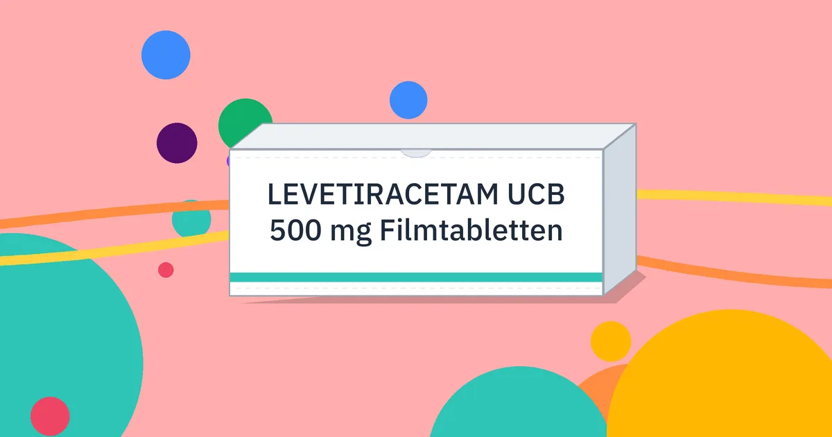 Symbolbild: Packung mit der Aufschrift LEVETIRACETAM UCB 500 mg Filmtabletten (PZN 07611089) – Verfügbarkeit und Bezug in Apotheken in Frankfurt am Main