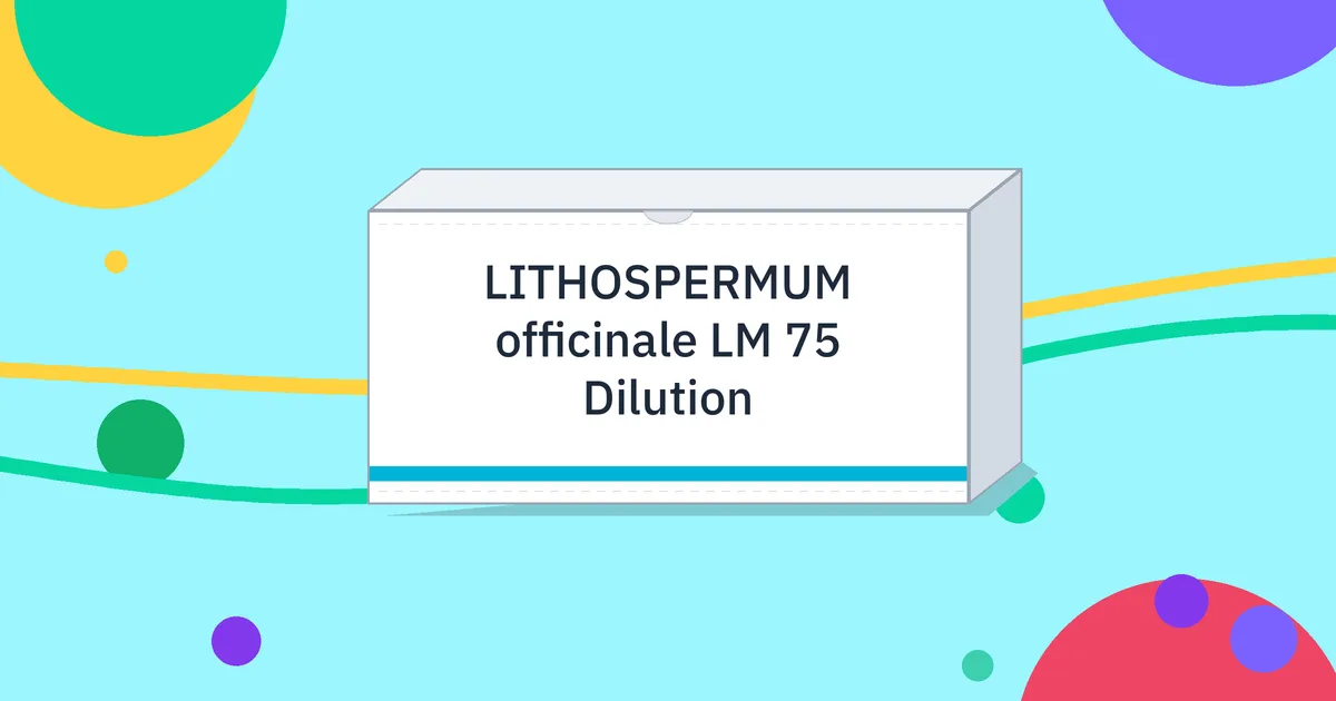 Symbolbild: Packung mit der Aufschrift LITHOSPERMUM officinale LM 75 Dilution (PZN 13532276) – Verfügbarkeit und Bezug in Apotheken in Frankfurt am Main