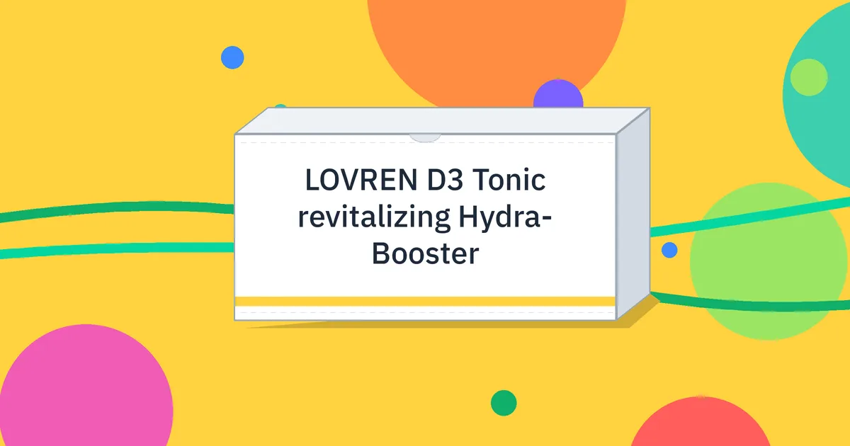 Symbolbild: Packung mit der Aufschrift LOVREN D3 Tonic revitalizing Hydra-Booster (PZN 20031451) – Verfügbarkeit und Bezug in Apotheken in Frankfurt am Main