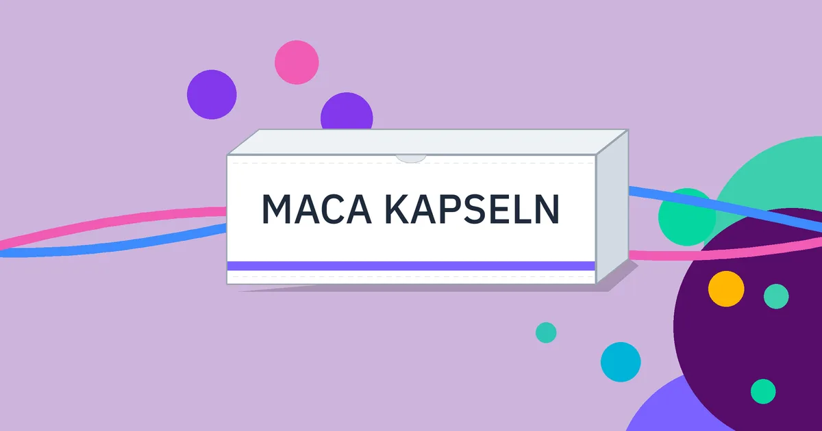 Symbolbild: Packung mit der Aufschrift MACA KAPSELN (PZN 10134664) – Verfügbarkeit und Bezug in Apotheken in Frankfurt am Main