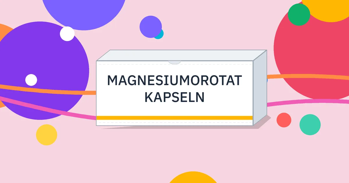 Symbolbild: Packung mit der Aufschrift MAGNESIUMOROTAT KAPSELN (PZN 00757915) – Verfügbarkeit und Bezug in Apotheken in Frankfurt am Main