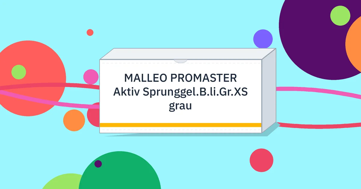 Symbolbild: Packung mit der Aufschrift MALLEO PROMASTER Aktiv Sprunggel.B.li.Gr.XS grau (PZN 10927235) – Verfügbarkeit und Bezug in Apotheken in Frankfurt am Main