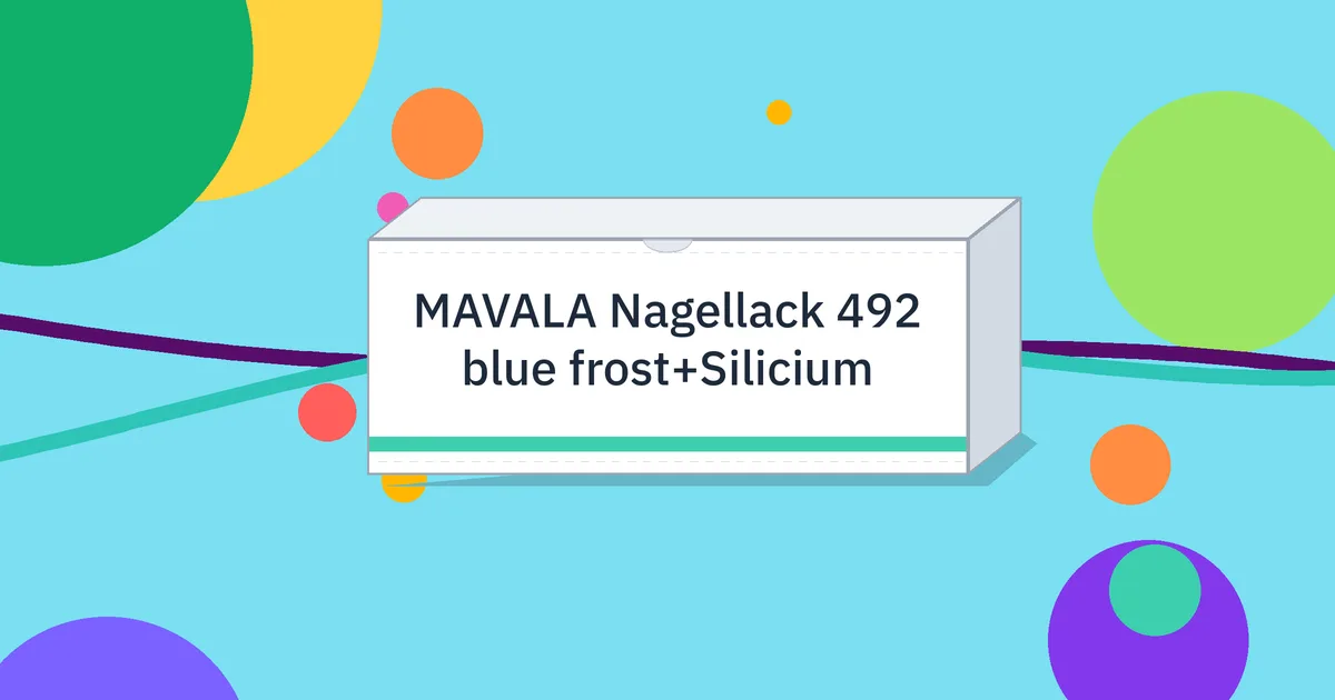 Symbolbild: Packung mit der Aufschrift MAVALA Nagellack 492 blue frost+Silicium (PZN 20124313) – Verfügbarkeit und Bezug in Apotheken in Frankfurt am Main