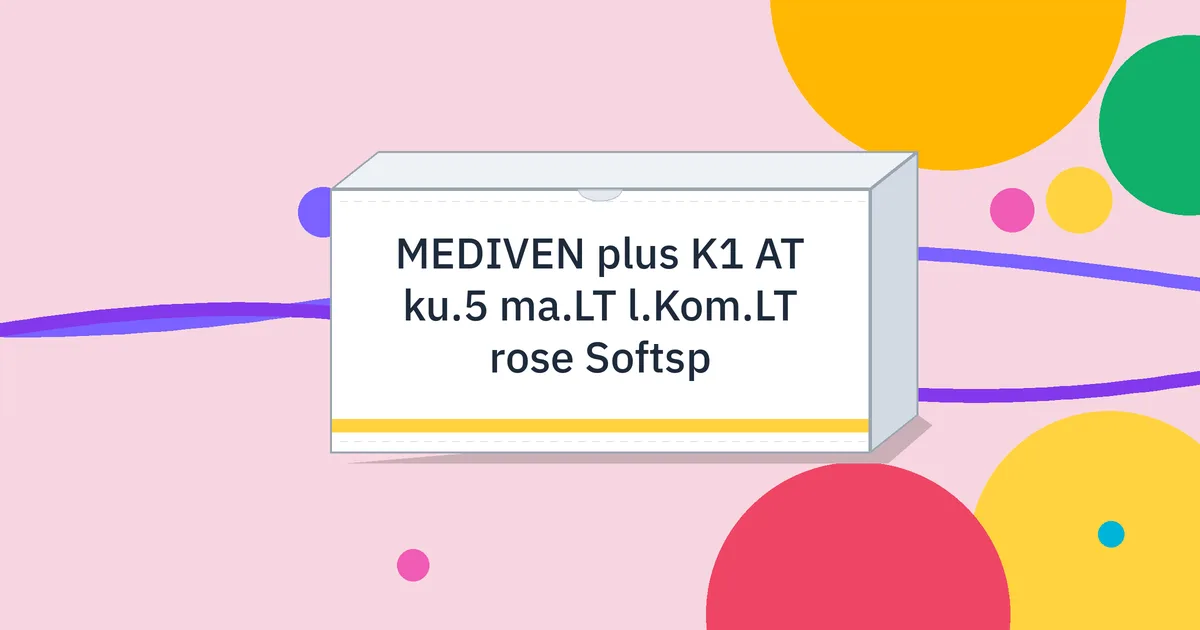 Symbolbild: Packung mit der Aufschrift MEDIVEN plus K1 AT ku.5 ma.LT l.Kom.LT rose Softsp (PZN 15072040) – Verfügbarkeit und Bezug in Apotheken in Frankfurt am Main