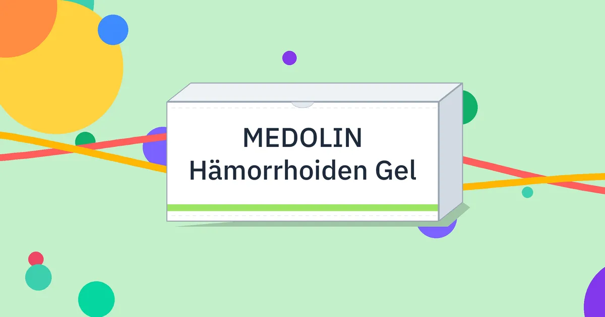 Symbolbild: Packung mit der Aufschrift MEDOLIN Hämorrhoiden Gel (PZN 19107427) – Verfügbarkeit und Bezug in Apotheken in Frankfurt am Main