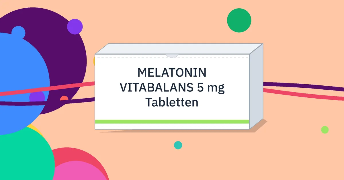 Symbolbild: Packung mit der Aufschrift MELATONIN VITABALANS 5 mg Tabletten (PZN 17313269) – Verfügbarkeit und Bezug in Apotheken in Frankfurt am Main