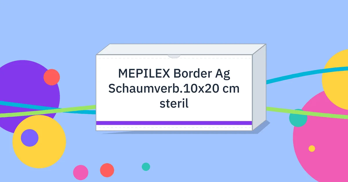 Symbolbild: Packung mit der Aufschrift MEPILEX Border Ag Schaumverb.10x20 cm steril (PZN 10187264) – Verfügbarkeit und Bezug in Apotheken in Frankfurt am Main