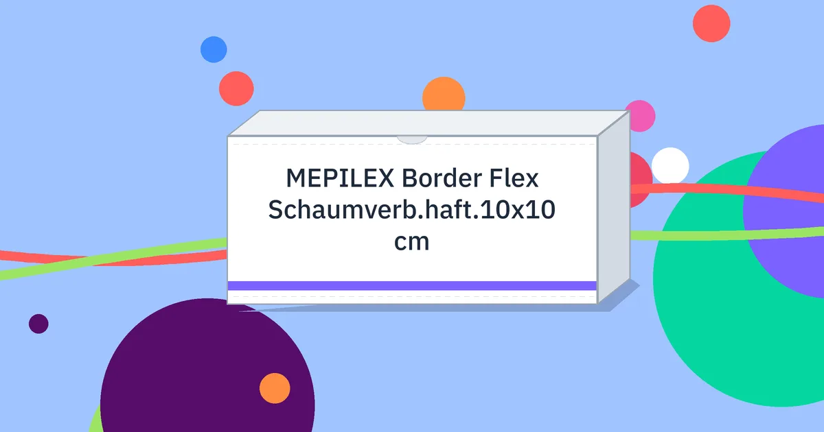 Symbolbild: Packung mit der Aufschrift MEPILEX Border Flex Schaumverb.haft.10x10 cm (PZN 16383285) – Verfügbarkeit und Bezug in Apotheken in Frankfurt am Main