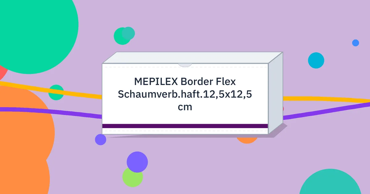 Symbolbild: Packung mit der Aufschrift MEPILEX Border Flex Schaumverb.haft.12,5x12,5 cm (PZN 18718666) – Verfügbarkeit und Bezug in Apotheken in Frankfurt am Main
