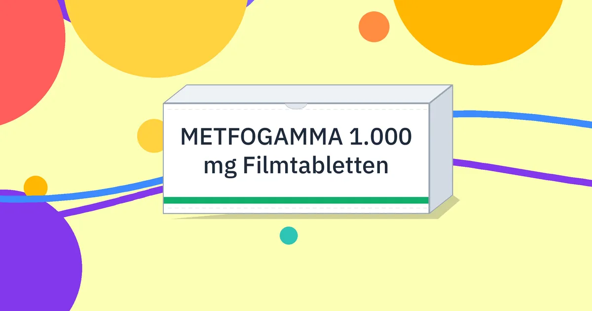Symbolbild: Packung mit der Aufschrift METFOGAMMA 1.000 mg Filmtabletten (PZN 09718153) – Verfügbarkeit und Bezug in Apotheken in Frankfurt am Main