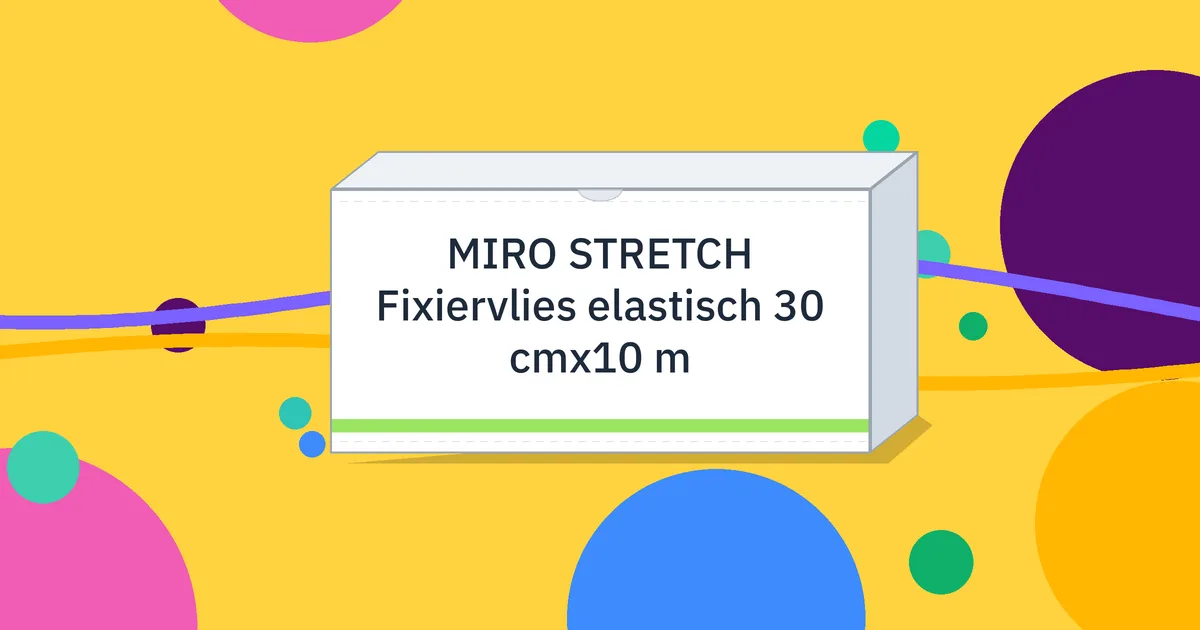 Symbolbild: Packung mit der Aufschrift MIRO STRETCH Fixiervlies elastisch 30 cmx10 m (PZN 06853778) – Verfügbarkeit und Bezug in Apotheken in Frankfurt am Main