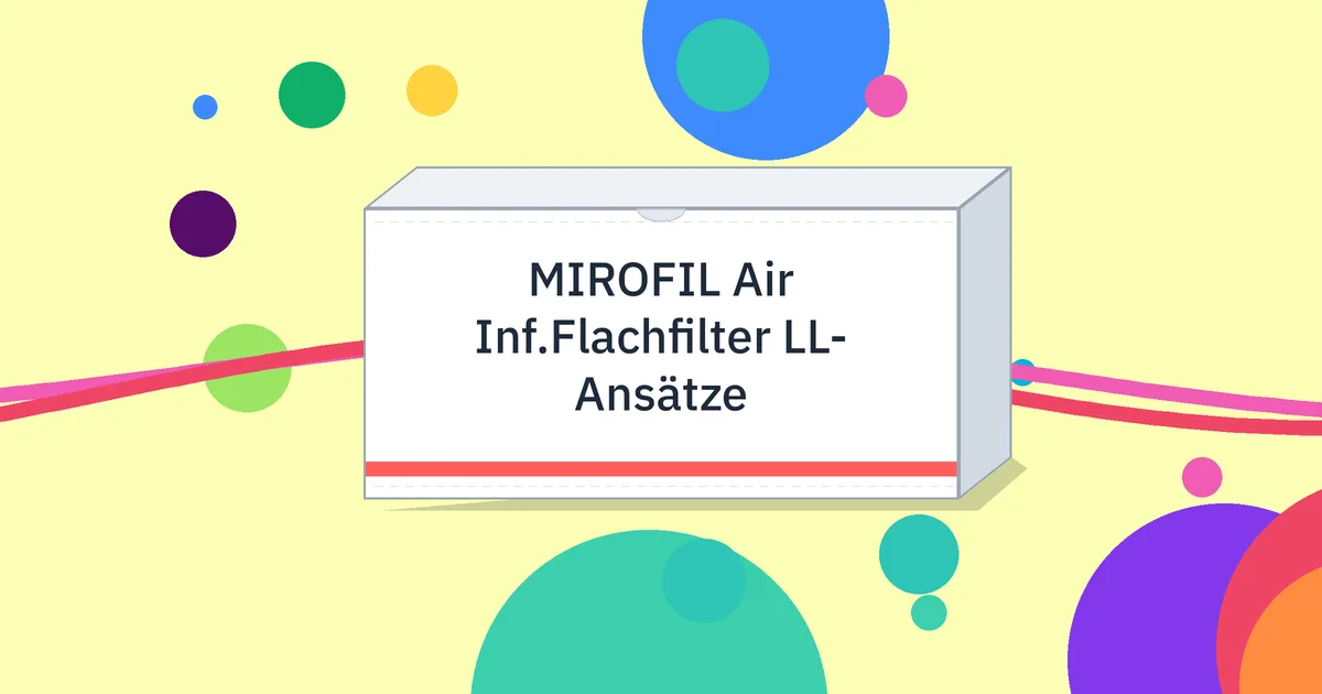 Symbolbild: Packung mit der Aufschrift MIROFIL Air Inf.Flachfilter LL-Ansätze (PZN 00919973) – Verfügbarkeit und Bezug in Apotheken in Frankfurt am Main