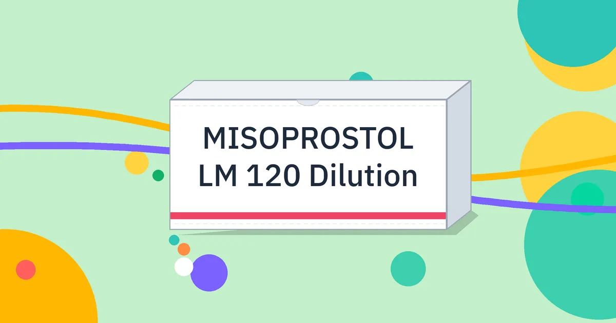 Symbolbild: Packung mit der Aufschrift MISOPROSTOL LM 120 Dilution (PZN 12956979) – Verfügbarkeit und Bezug in Apotheken in Frankfurt am Main