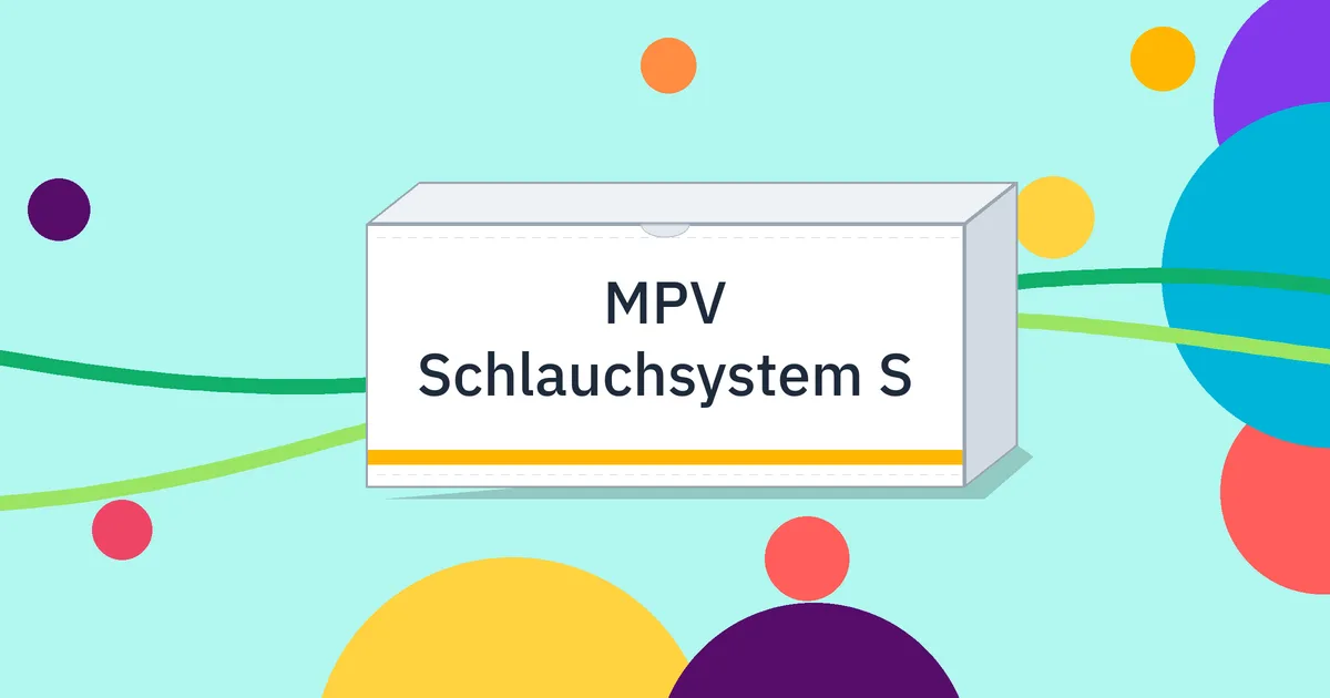 Symbolbild: Packung mit der Aufschrift MPV Schlauchsystem S (PZN 01834457) – Verfügbarkeit und Bezug in Apotheken in Frankfurt am Main