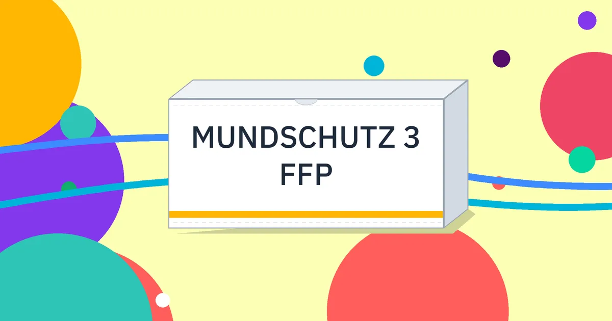Symbolbild: Packung mit der Aufschrift MUNDSCHUTZ 3 FFP (PZN 16588633) – Verfügbarkeit und Bezug in Apotheken in Frankfurt am Main