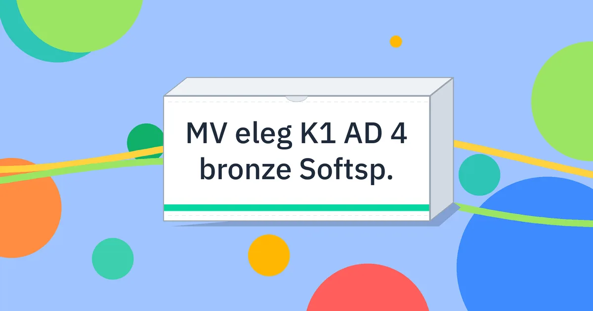 Symbolbild: Packung mit der Aufschrift MV eleg K1 AD 4 bronze Softsp. (PZN 14705098) – Verfügbarkeit und Bezug in Apotheken in Frankfurt am Main