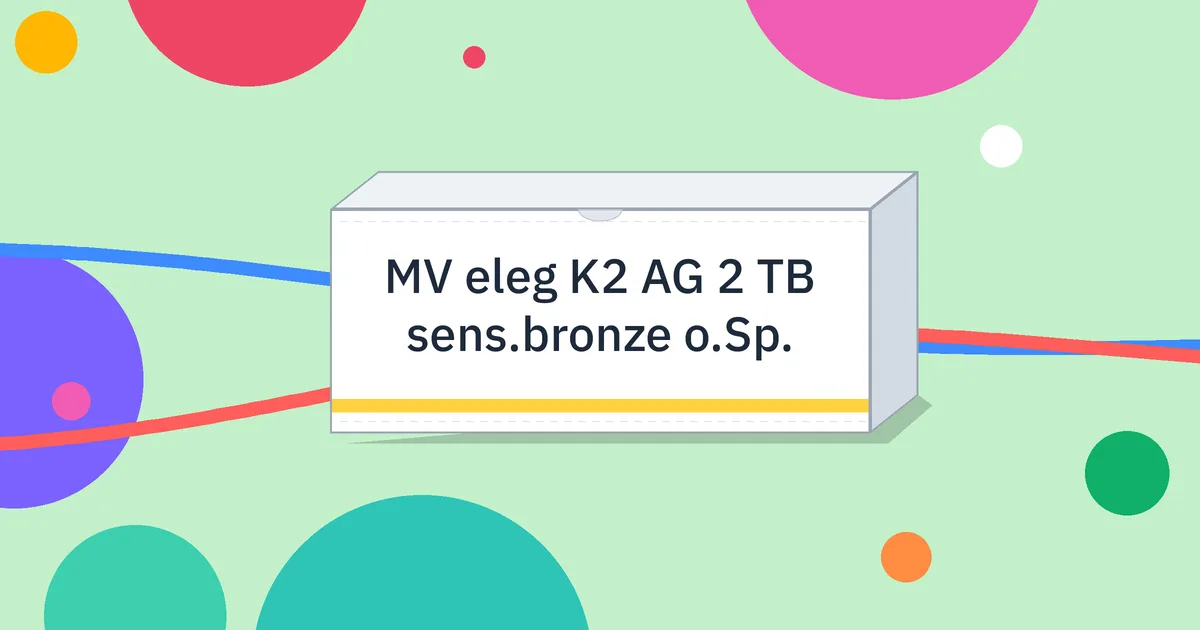 Symbolbild: Packung mit der Aufschrift MV eleg K2 AG 2 TB sens.bronze o.Sp. (PZN 14718741) – Verfügbarkeit und Bezug in Apotheken in Frankfurt am Main