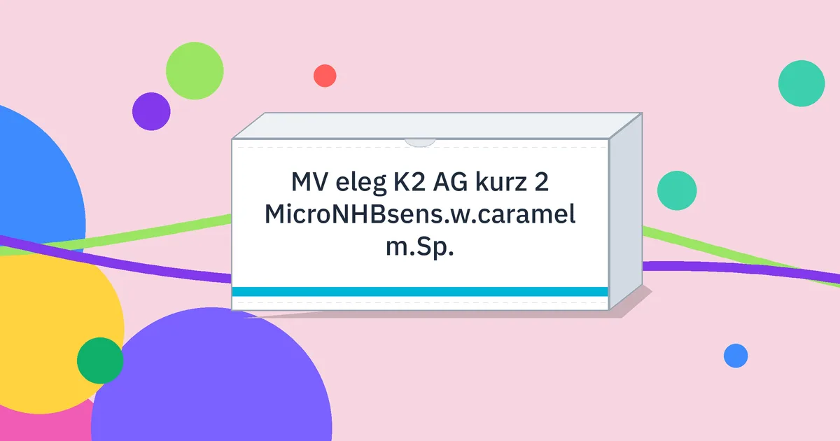 Symbolbild: Packung mit der Aufschrift MV eleg K2 AG kurz 2 MicroNHBsens.w.caramel m.Sp. (PZN 16069821) – Verfügbarkeit und Bezug in Apotheken in Frankfurt am Main