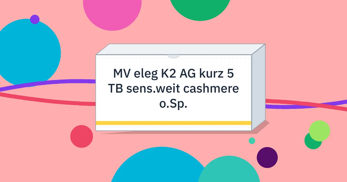 Symbolbild: Packung mit der Aufschrift MV eleg K2 AG kurz 5 TB sens.weit cashmere o.Sp. (PZN 14674469) – Verfügbarkeit und Bezug in Apotheken in Frankfurt am Main