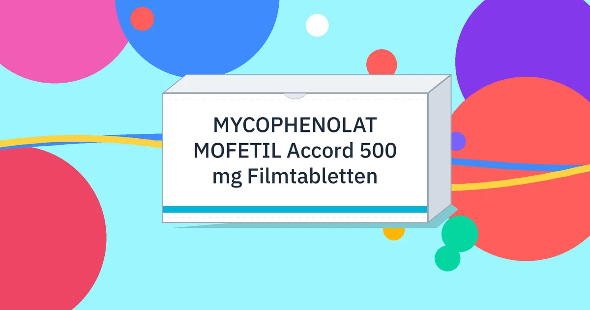 Symbolbild: Packung mit der Aufschrift MYCOPHENOLAT MOFETIL Accord 500 mg Filmtabletten (PZN 18777700) – Verfügbarkeit und Bezug in Apotheken in Frankfurt am Main