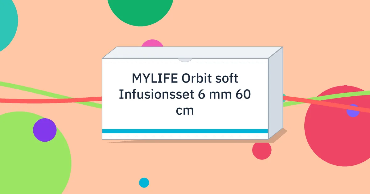Symbolbild: Packung mit der Aufschrift MYLIFE Orbit soft Infusionsset 6 mm 60 cm (PZN 14324781) – Verfügbarkeit und Bezug in Apotheken in Frankfurt am Main