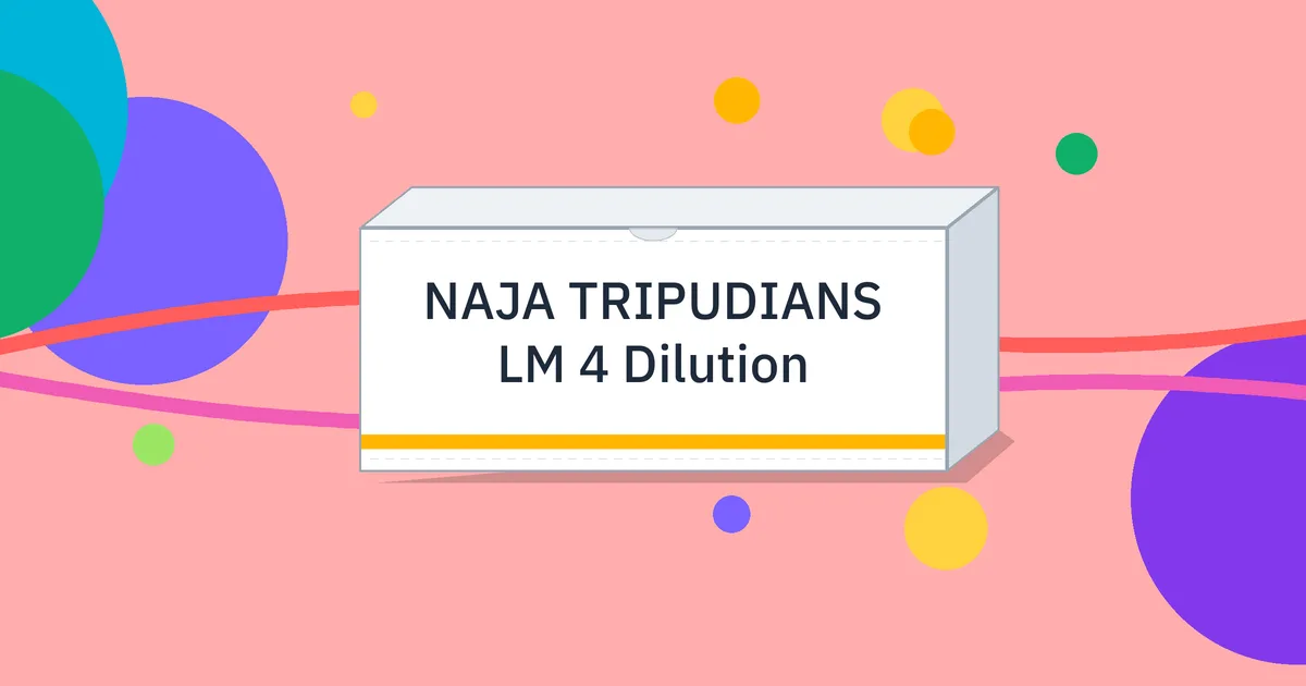 Symbolbild: Packung mit der Aufschrift NAJA TRIPUDIANS LM 4 Dilution (PZN 12957921) – Verfügbarkeit und Bezug in Apotheken in Frankfurt am Main