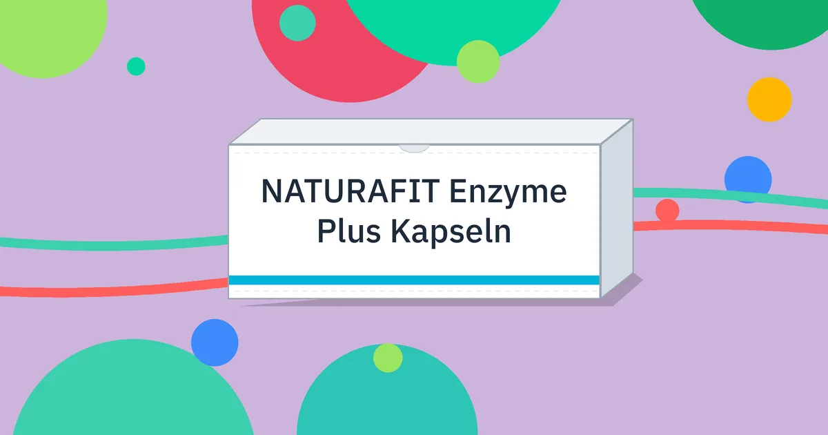 Symbolbild: Packung mit der Aufschrift NATURAFIT Enzyme Plus Kapseln (PZN 10297366) – Verfügbarkeit und Bezug in Apotheken in Frankfurt am Main