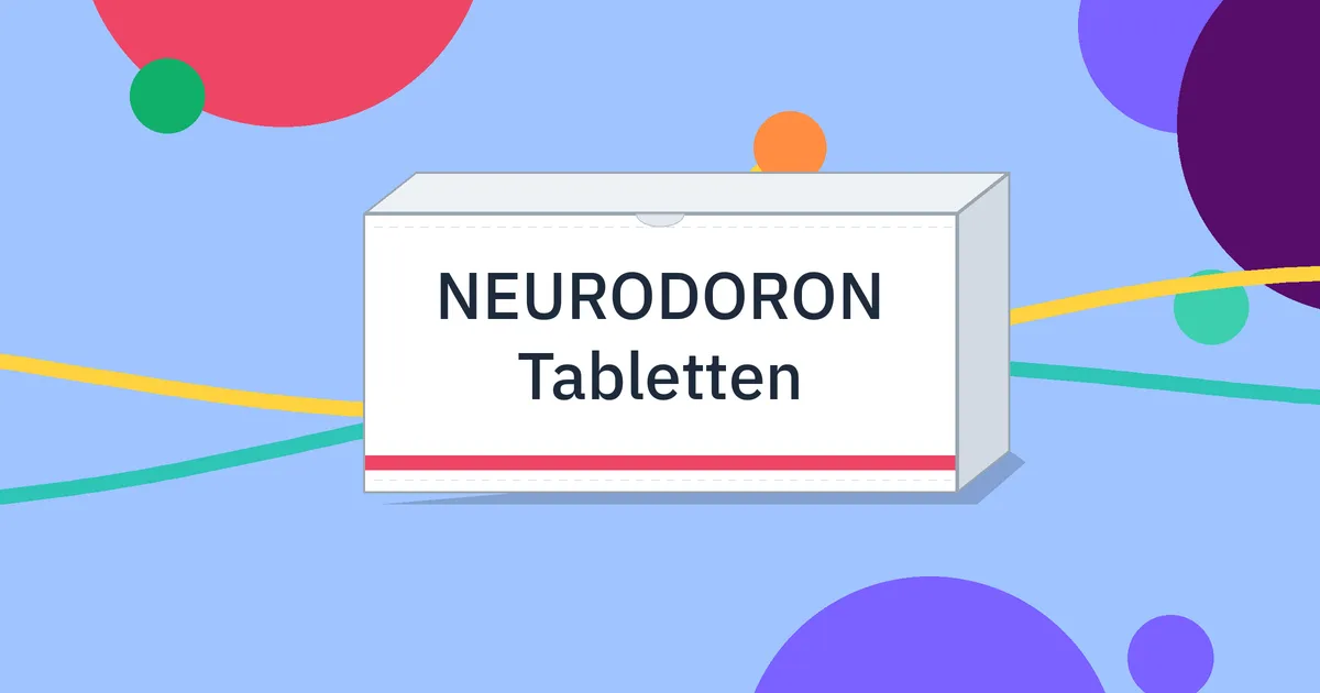 Symbolbild: Packung mit der Aufschrift NEURODORON Tabletten (PZN 06059282) – Verfügbarkeit und Bezug in Apotheken in Frankfurt am Main